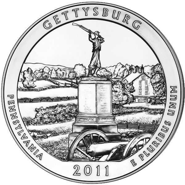 2011 5 oz ATB Gettysburg Silver Coin l JM Bullion™