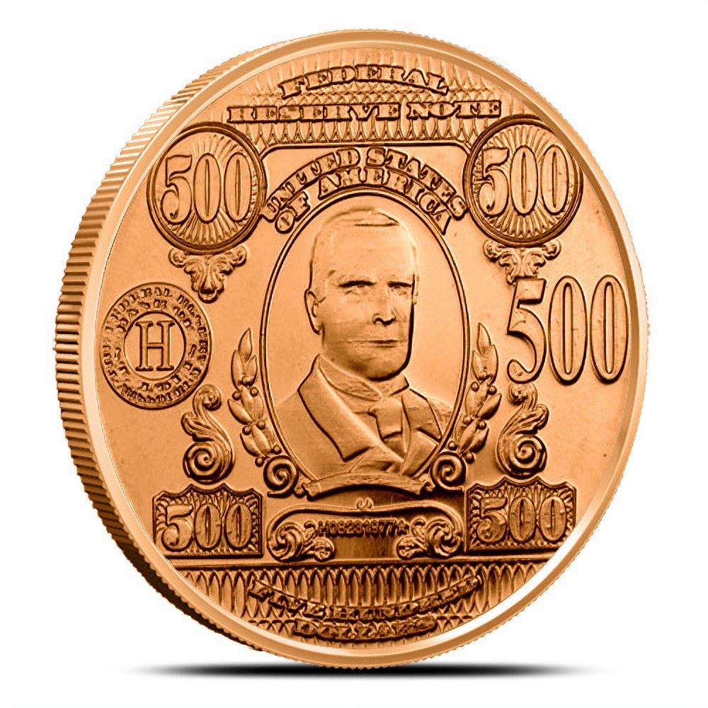 1 oz $500 Banknote Copper Rounds Online l JM Bullion™