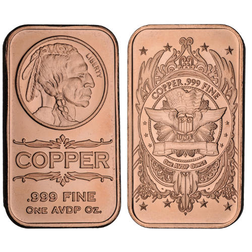 1 oz Indian Head Copper Bars Online l JM Bullion™