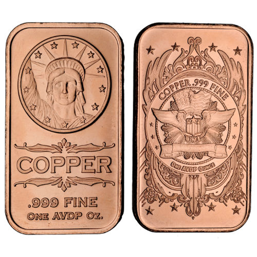 Buy 1 oz Liberty Head Copper Bars Online l JM Bullion™