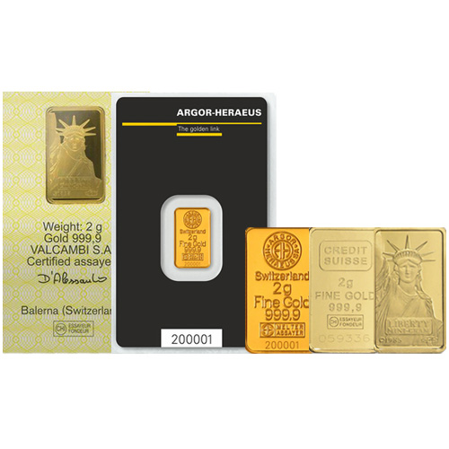 2 Gram Gold Bars (Varied Condition, Any Mint) l JM Bullion™