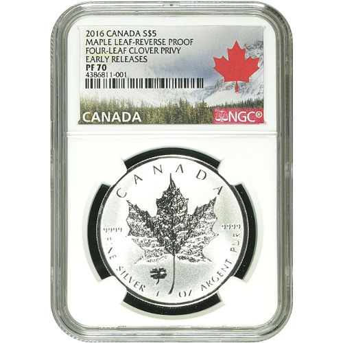 2016 Four-Leaf Clover Privy Canadian Maple Leaf NGC PF70 l JM Bullion™