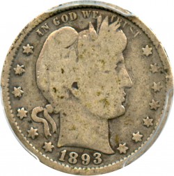 1893 Barber Quarter Value | JM Bullion™