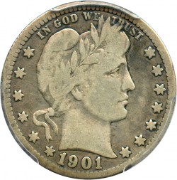 1901 Barber Quarter Value | JM Bullion™