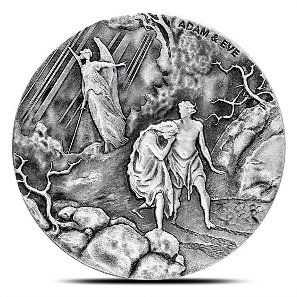 2016 2 oz Adam and Eve Biblical Silver Coin Series l JM Bullion™