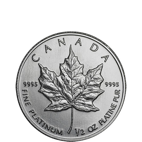 1/2 oz Canadian Platinum Maple Leaf Coin (Random Year) | JM Bullion™