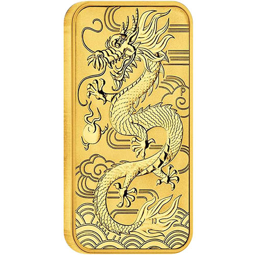 2018 1 oz Gold Australian Rectangular Dragon Coin l JM Bullion™