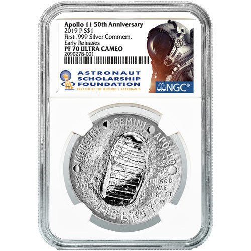 Buy Graded US Mint $1 Proof Apollo 11 Silver Coins NGC PF70 l JM Bullion™