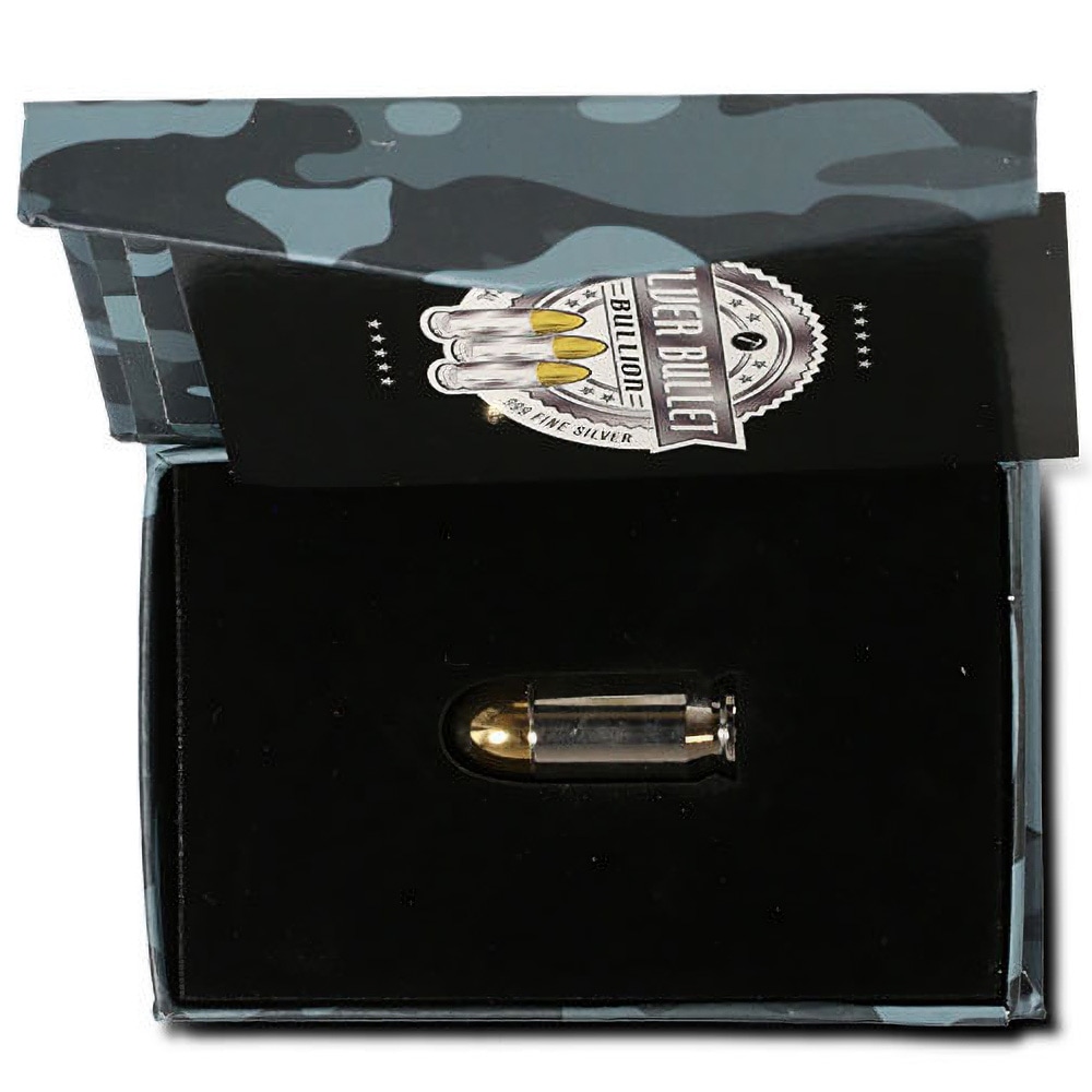 1 oz Rhodium and Gold Plated Silver Bullets l JM Bullion™