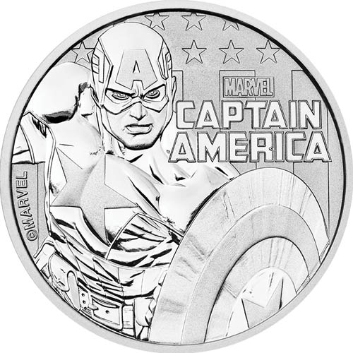 Buy 2019 1 oz Tuvalu Captain America Silver Coin (BU) l JM Bullion™