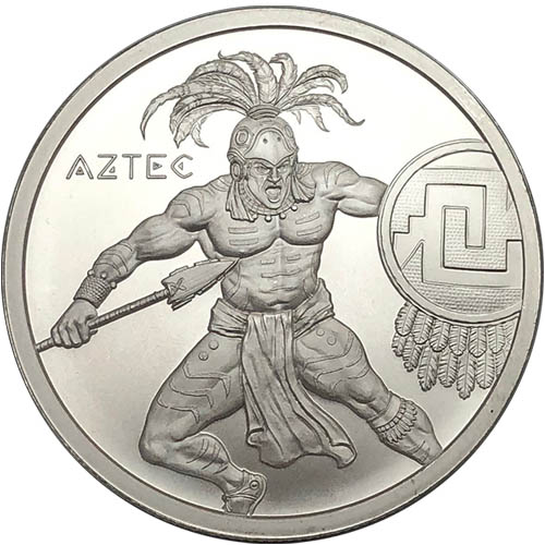 1 oz Aztec Warrior Silver Rounds (New) l JM Bullion™