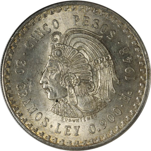 5 Pesos Mexican Cuauhtemoc Silver Coin l JM Bullion™