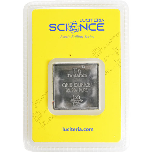1 oz Luciteria Science Tantalum Square Bar l JM Bullion™