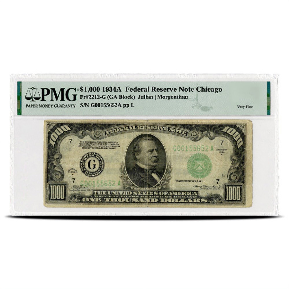 1934 $1,000 Federal Reserve Note PMG Very Fine 25 l JM Bullion™