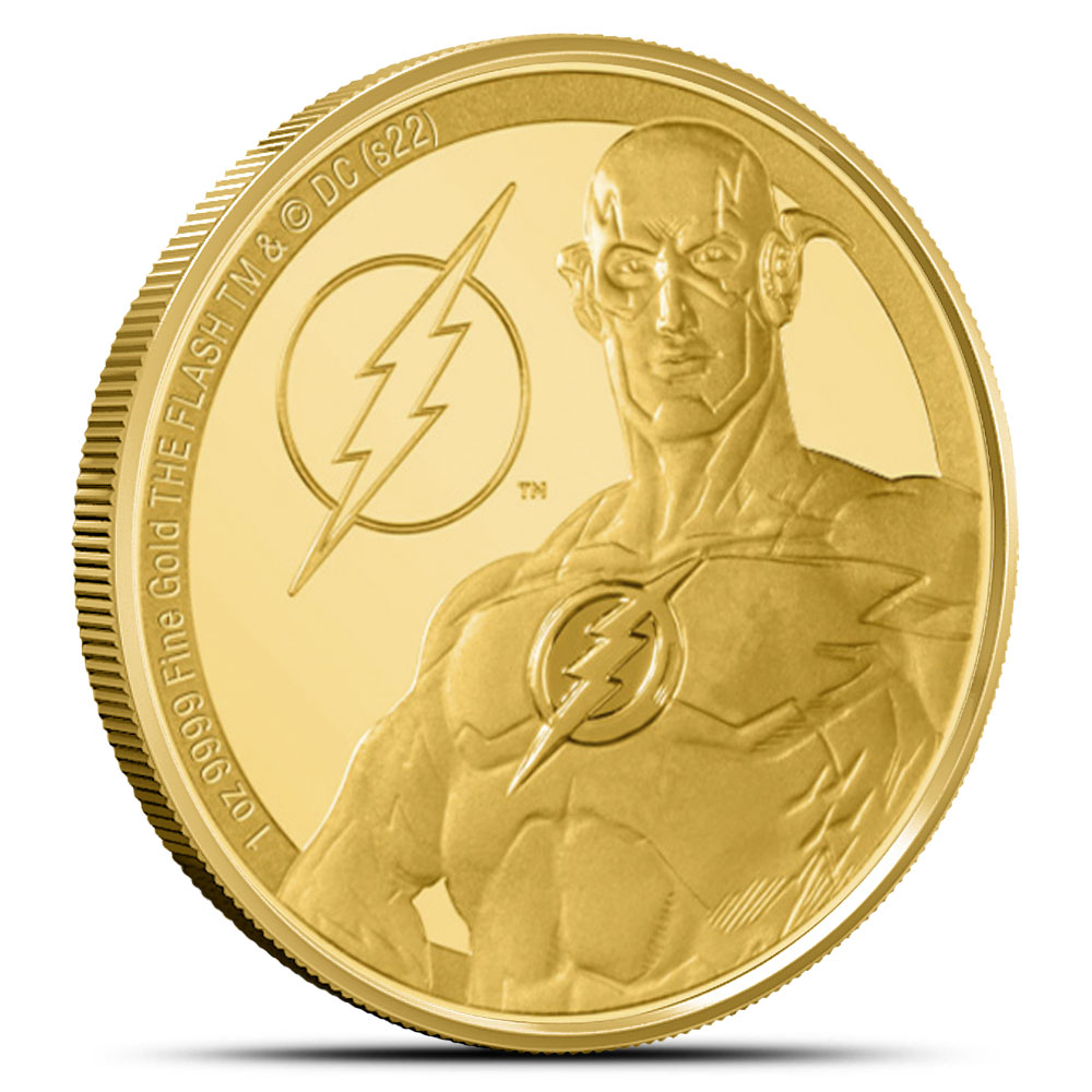 2022 1 oz Proof Niue Gold Classic Superhero Flash Coin l JM Bullion™