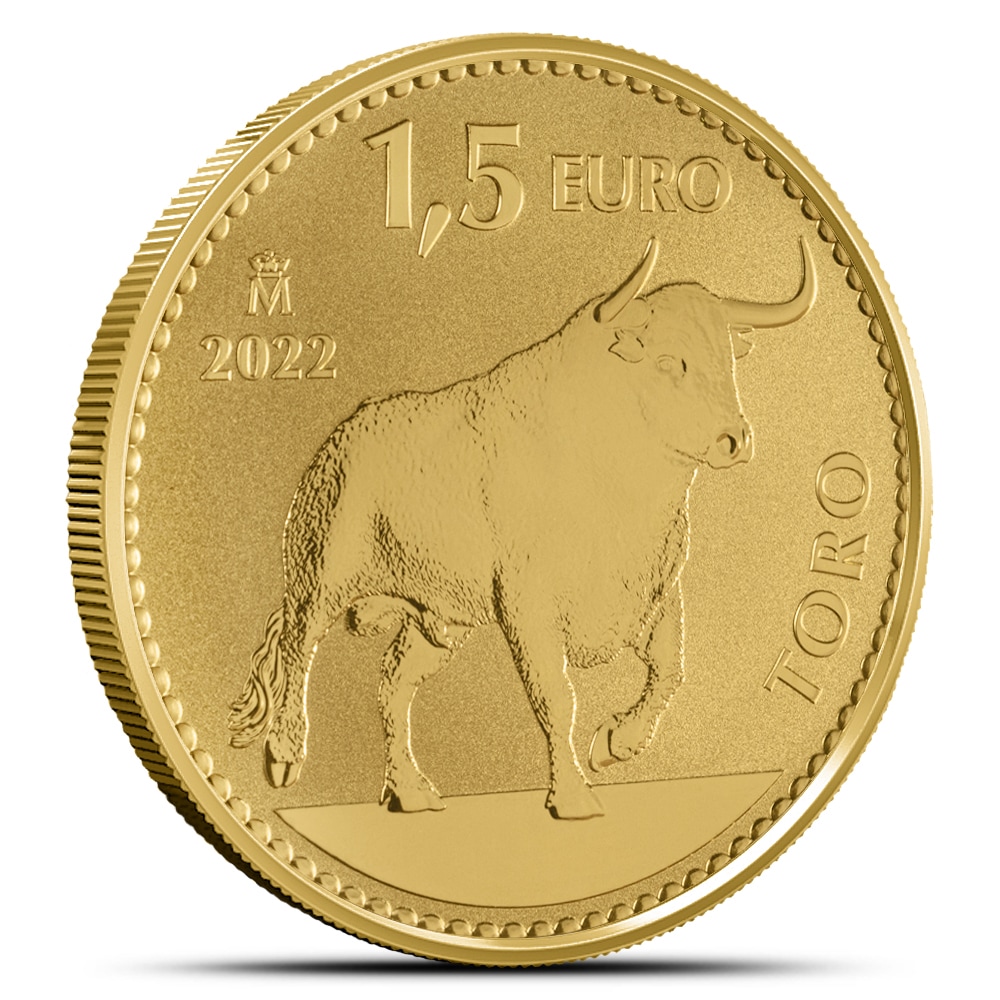 2022 1 oz Reverse Proof Royal Spanish Mint Bull Gold Coin l JM Bullion™