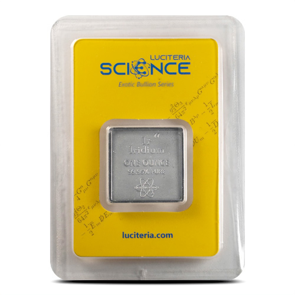 1 oz Luciteria Science Iridium Square Bar (New) l JM Bullion™