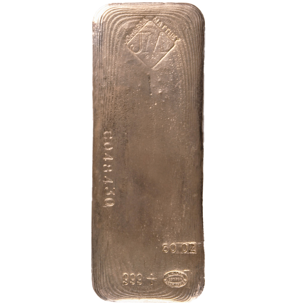 50 oz Johnson Matthey Silver Bar (Canadian Serial Number) l JM Bullion™