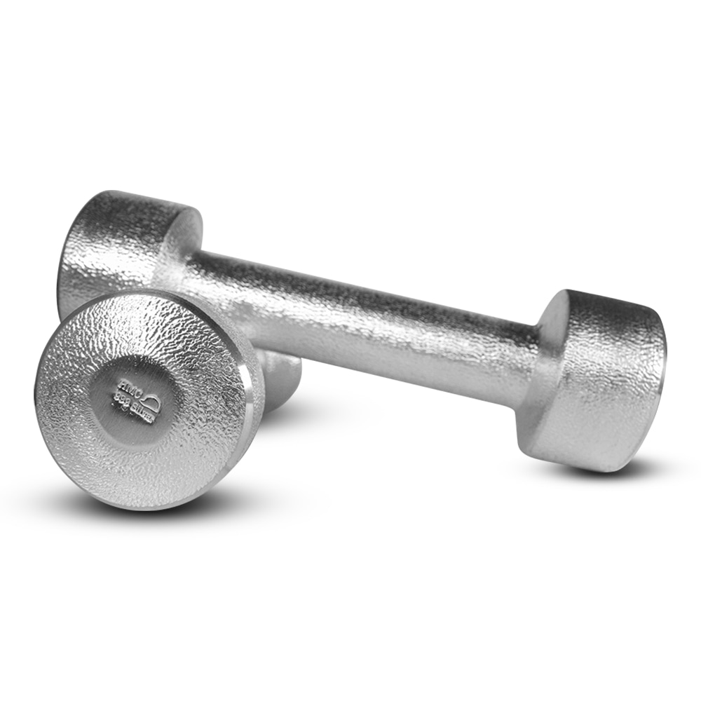 Heavy Metal Construction Dumbbell Silver Set l JM Bullion™