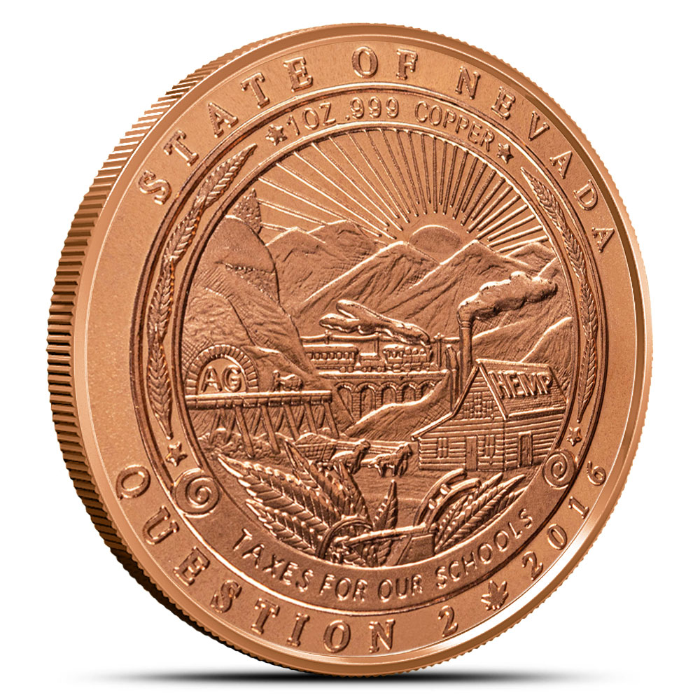 1 oz Legalized Collection Nevada Copper Round (New) l JM Bullion™