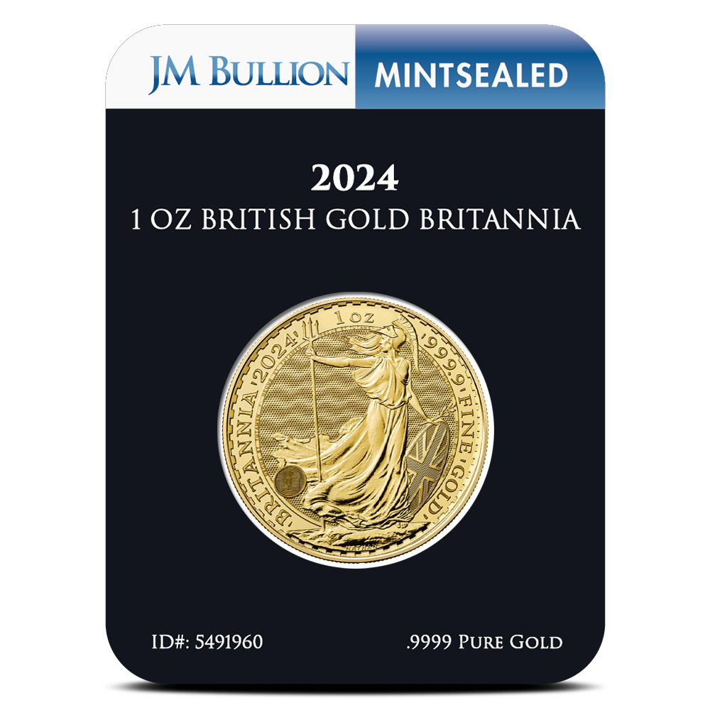 2024 1 oz British Gold Britannia Coin (MintSealed, BU) l JM Bullion™
