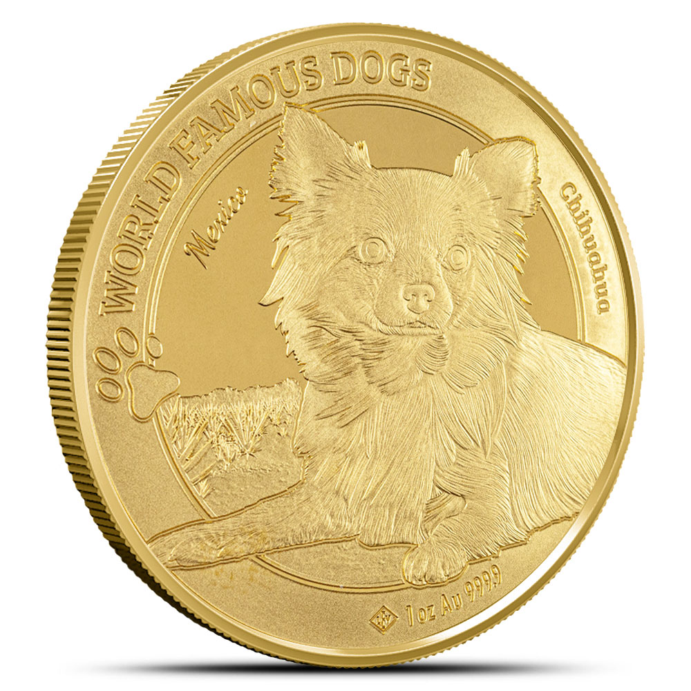 1 oz Cameroon Gold World Famous Dogs Mexican Chihuahua Coin l JM Bullion™