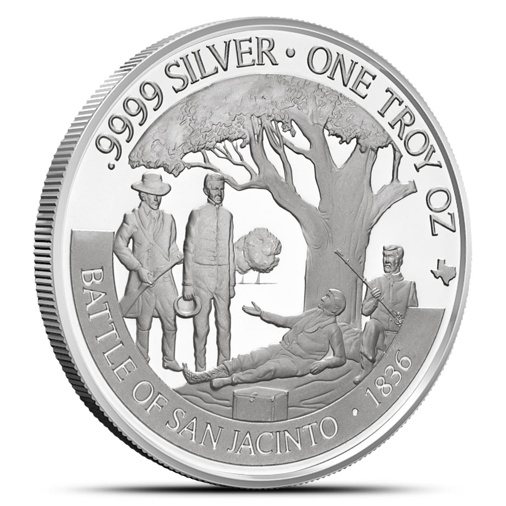 2023 1 oz Texas Mint Silver Revolution Series San Jacinto Round l JM ...
