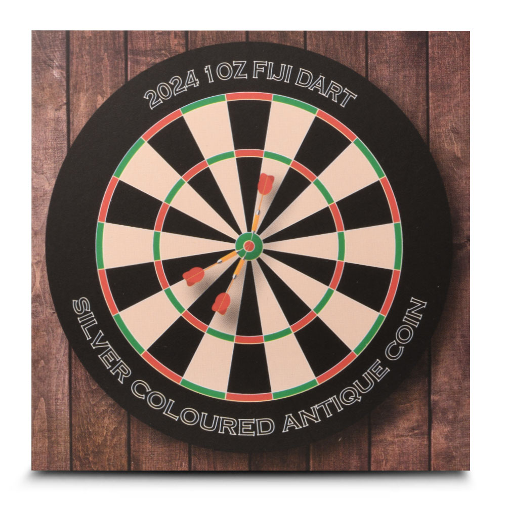 2024 1 oz Antique Colorized Fiji Silver Dart Coin (Box + CoA) l JM Bullion™