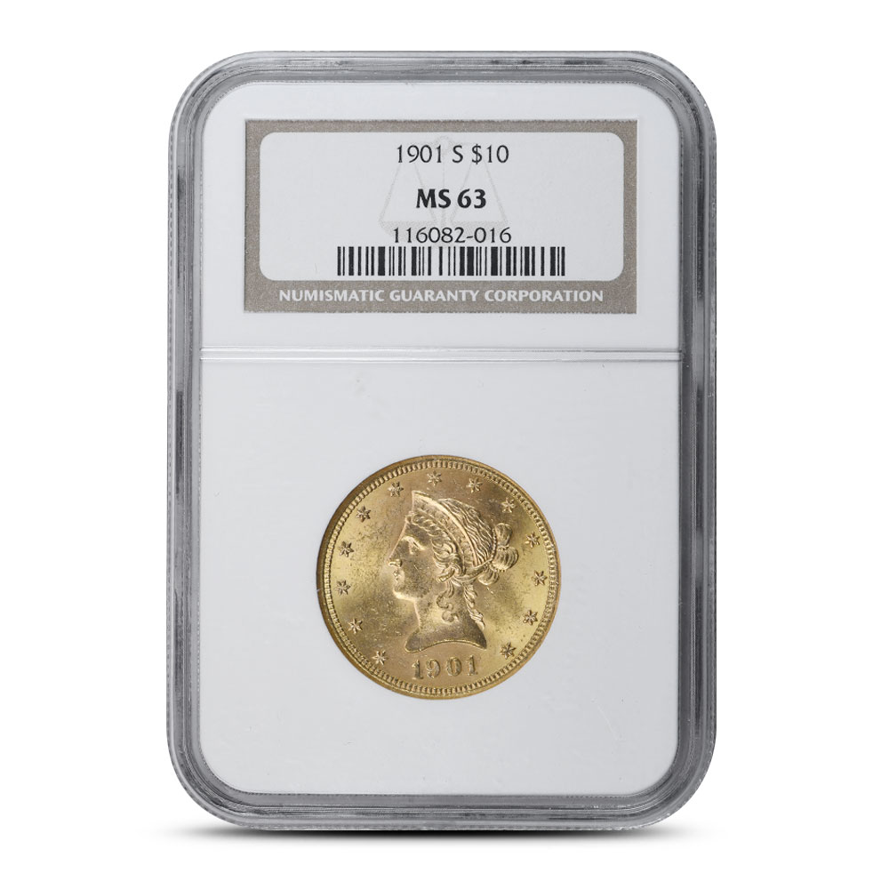 1901-S Pre-33$10 Liberty Gold Eagle Coin MS63 (PCGS or NGC) l JM Bullion™
