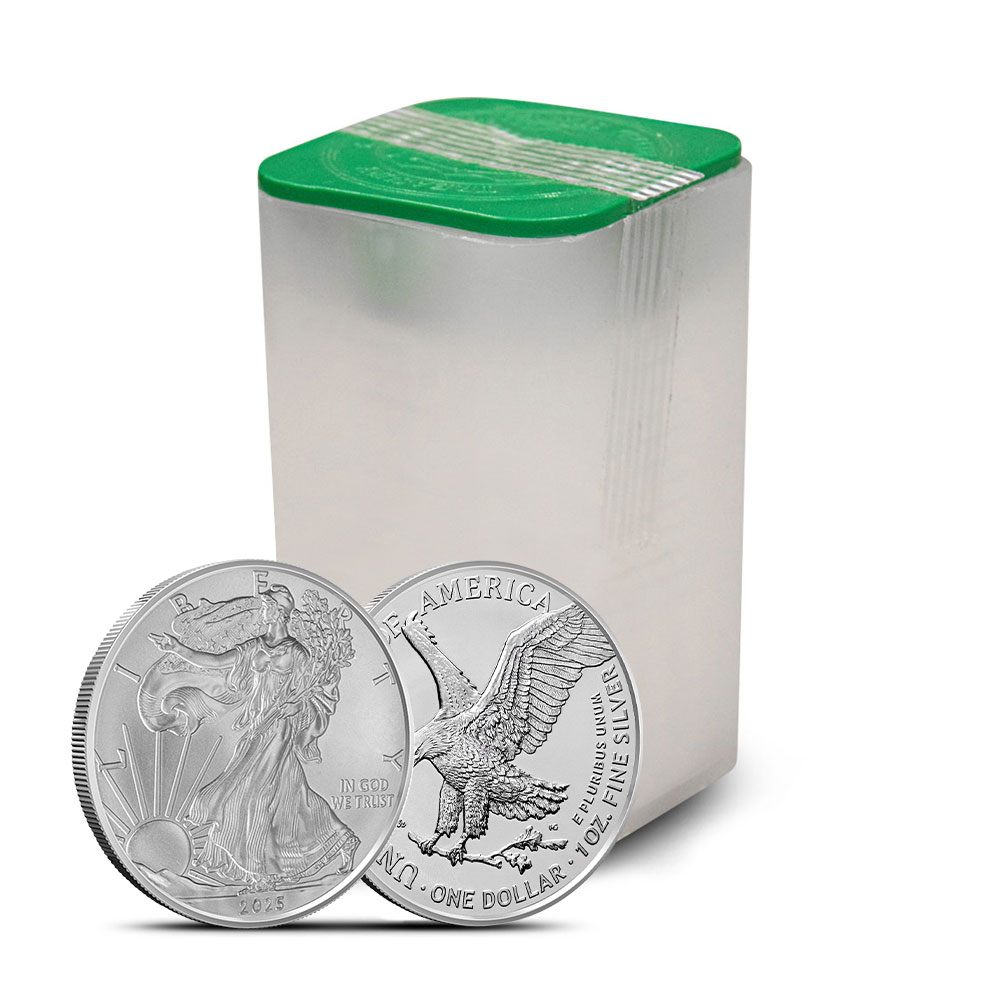 2025 1 oz American Silver Eagle Tube (20 Coins, BU) l JM Bullion™