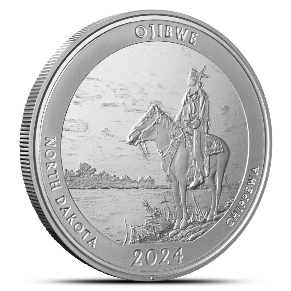 2024 1 oz Proof Native America the Beautiful North Dakota Silver Coin l ...
