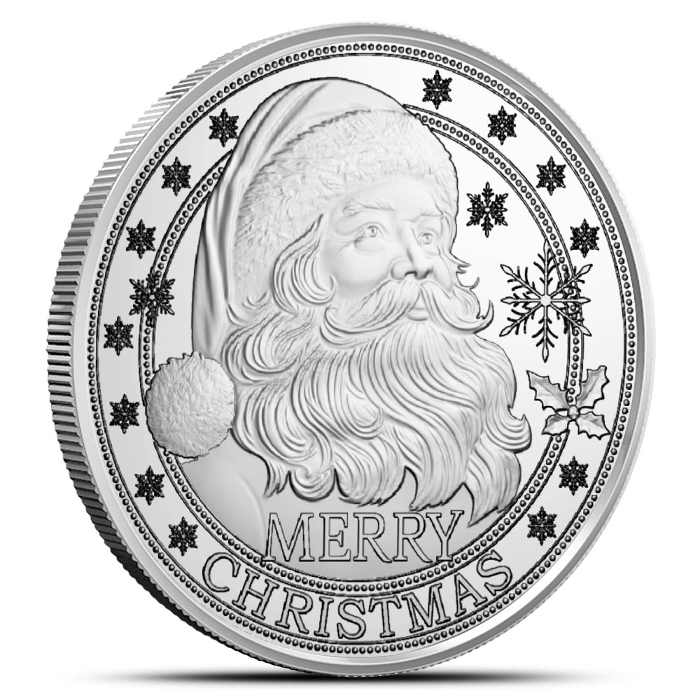 1 oz Santa Merry Christmas Silver Round (New) l JM Bullion™