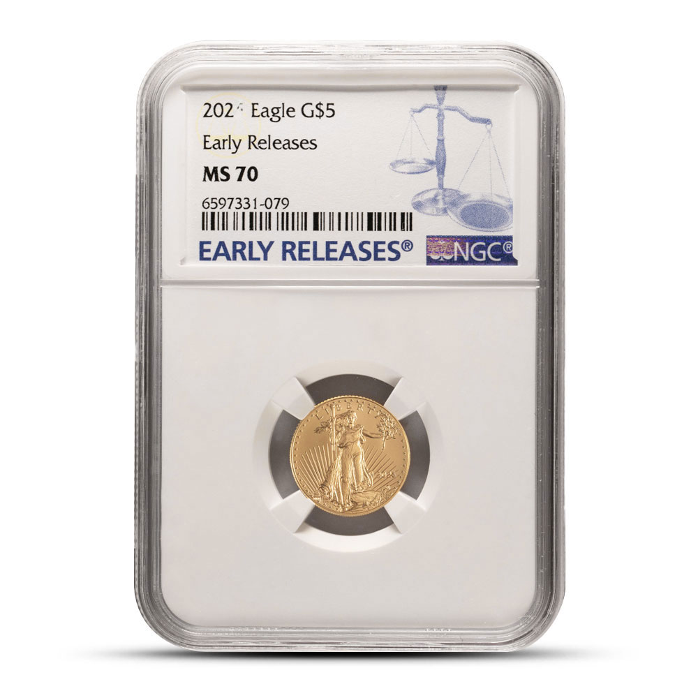 2025 1/10 oz American Gold Eagle Coin NGC MS70 ER l JM Bullion™