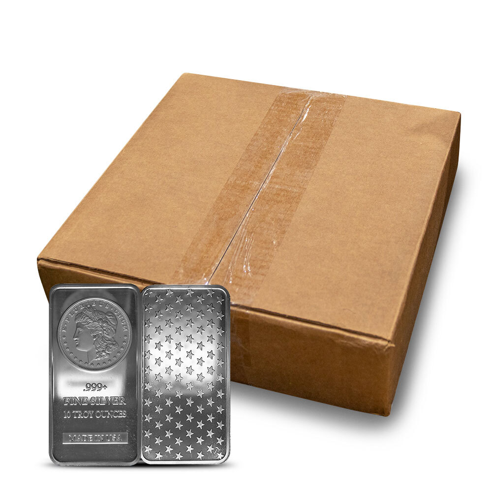 10 oz SilverTowne Morgan Silver Monster Box (50 Bars, New) l JM Bullion™